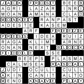 The Visual Thesaurus Crossword Puzzle: January Edition : Contest ...