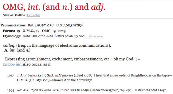OED Hearts OMG : Behind the Dictionary | Vocabulary.com