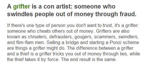A Politician Calls Out "Grifters" : Vocabulary Shout-Out | Vocabulary.com